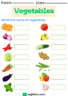 Vegetables Worksheets and Exercises with Answers in English • Englishan