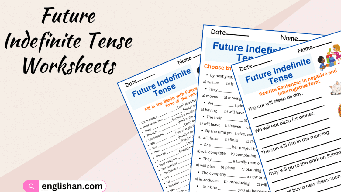 Future Indefinite Tense Worksheets and Exercises with Answers