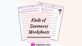 Kinds of Sentences Worksheets and Exercises with Answers