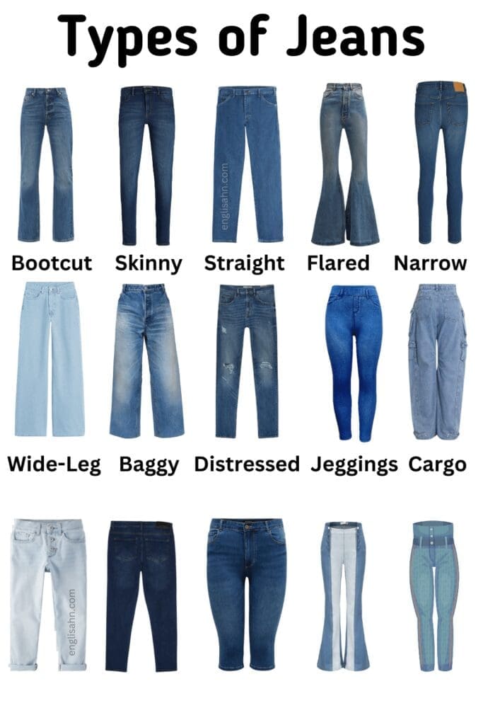 Types of Jeans Names • Englishan