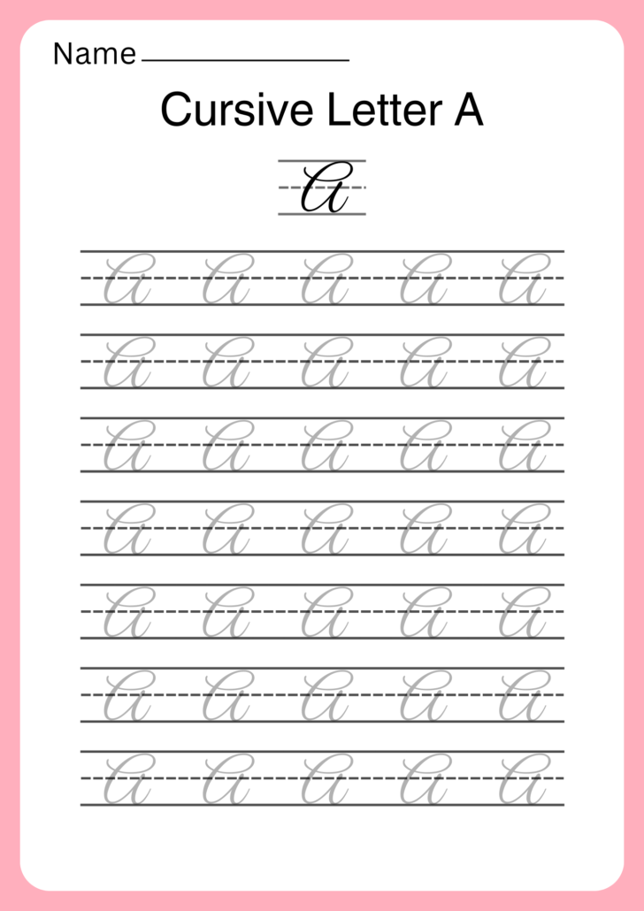 Capital Letters Cursive Writing Worksheets A to Z With PDF
