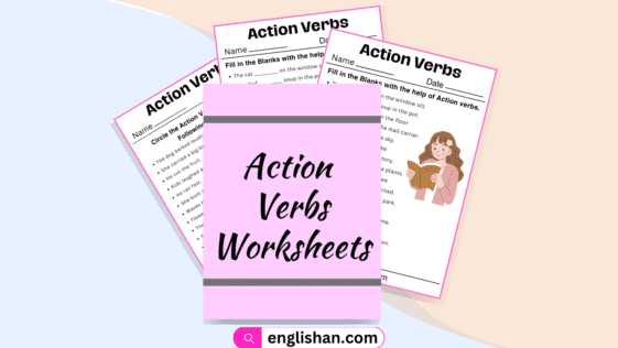 Action Verbs Worksheets with Answers in English • Englishan