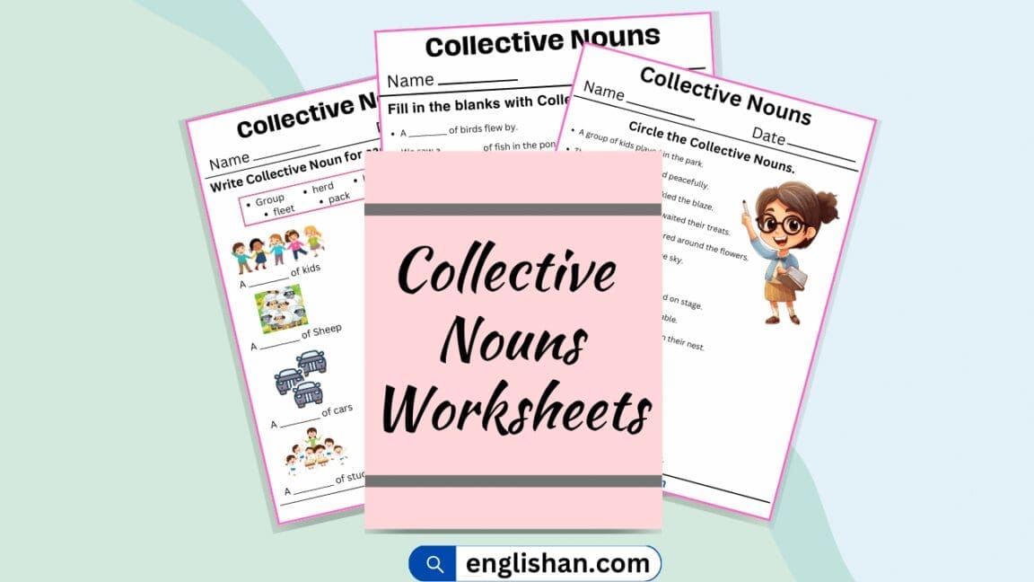 Collective Nouns Worksheets with Answers in English