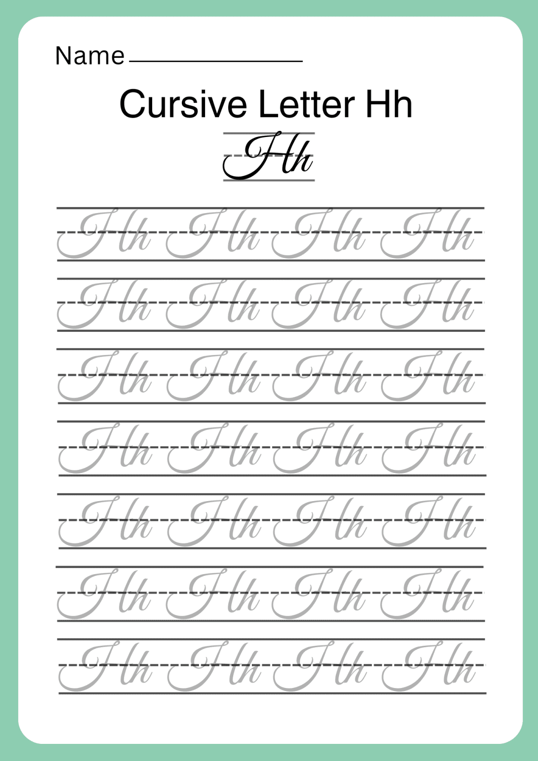 Cursive Writing Worksheets From A to Z with Free PDF