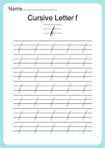 Small Letters Cursive Writing Worksheets A to Z