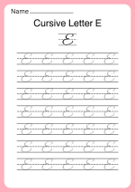 Capital Letters Cursive Writing Worksheets A to Z With PDF