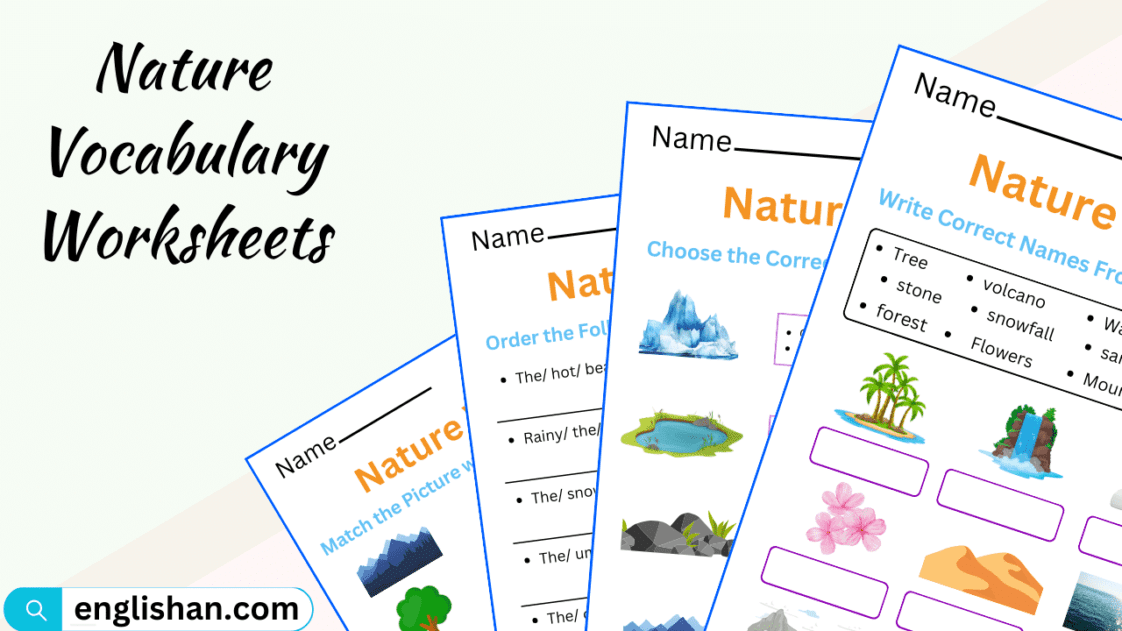 Nature Vocabulary Worksheets and Exercises • Englishan
