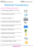 Weather Vocabulary Worksheets and Exercises • Englishan