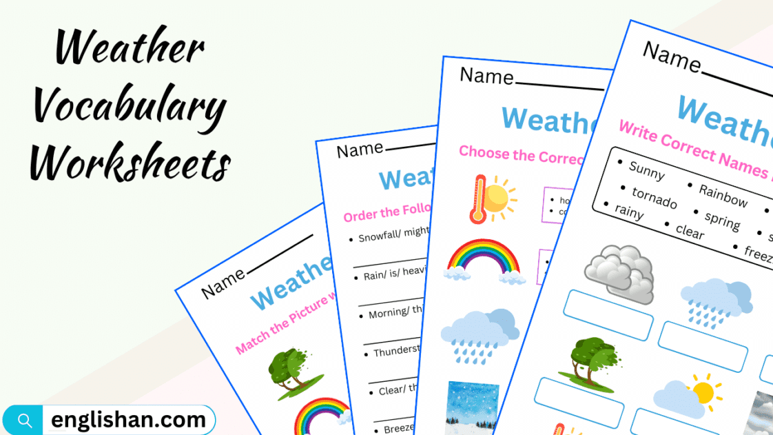 Weather Vocabulary Worksheets and Exercises • Englishan