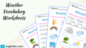 Weather Vocabulary Worksheets and Exercises • Englishan