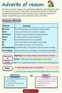 Adverbs of Reason – Definition, Placement & Examples