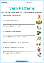 Verb Patterns Exercises with Answers