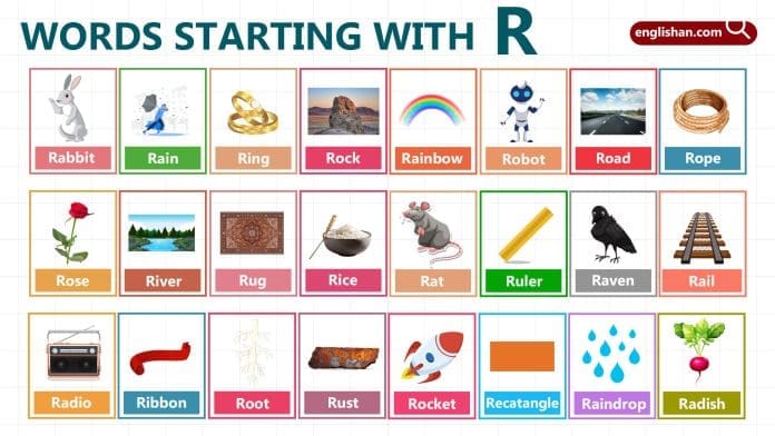 Words Starting with Letter R to Improve Your Vocabulary
