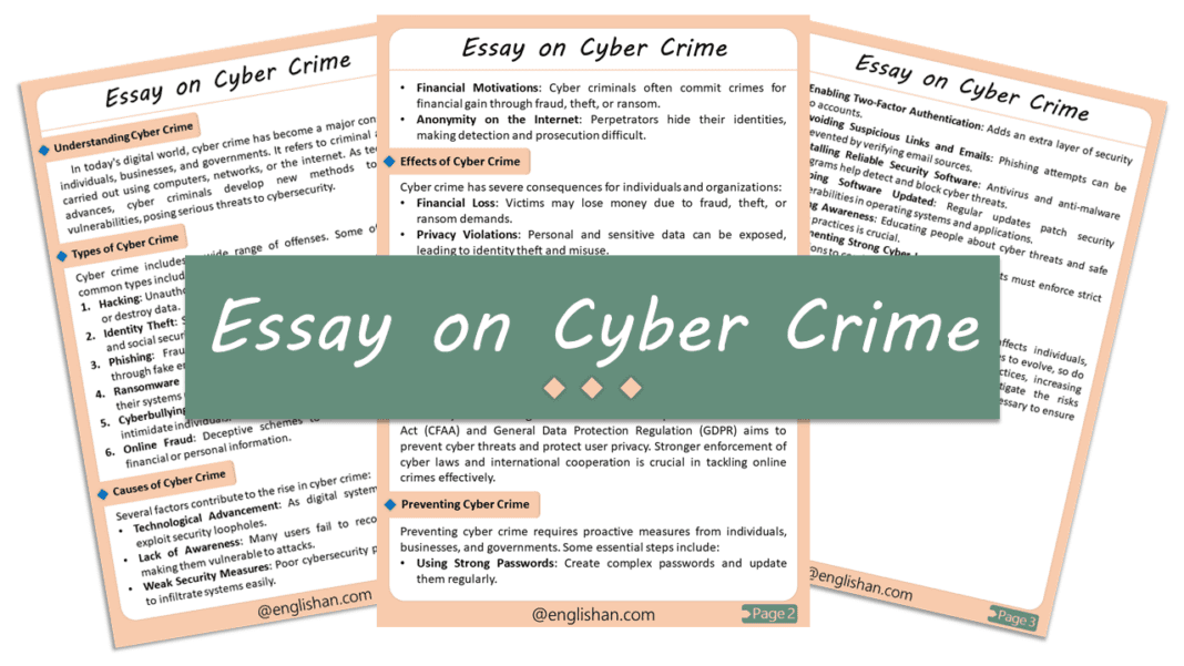Essay on Cyber Crime | 500 Words with Free PDF