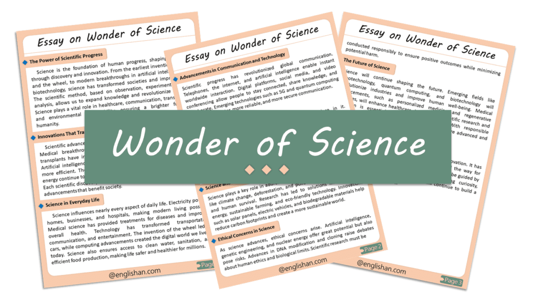 Essay on Wonder of Science - 500 Words with Free PDF