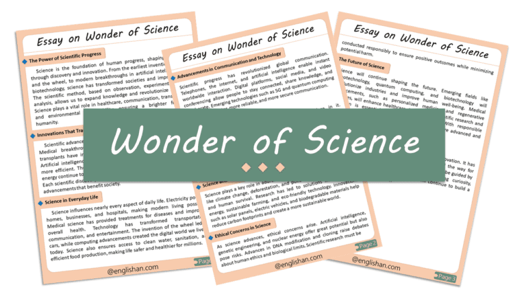 Essay on Wonder of Science - 500 Words with Free PDF