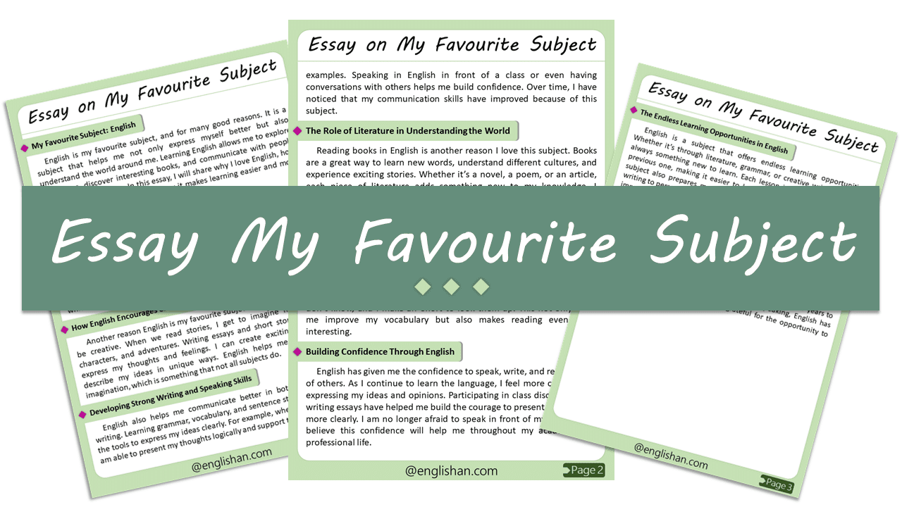 My Favourite Subject Essay – 10 Lines, 250 Words, and 500 Words