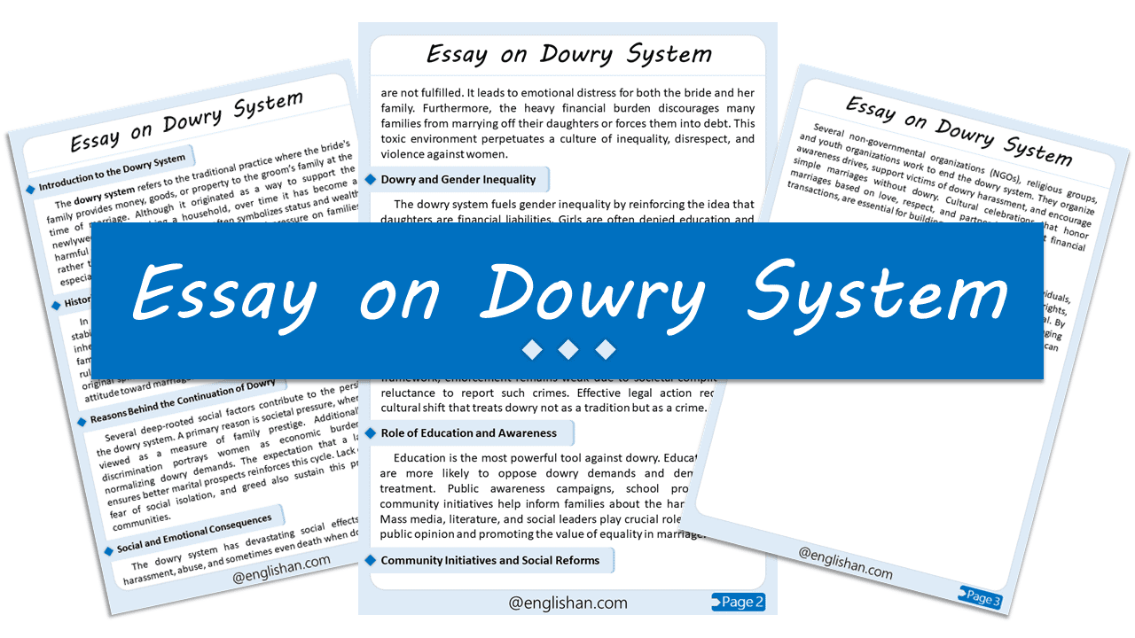 Dowry System Essay – 10 Lines, 250 Words, and 500 Words
