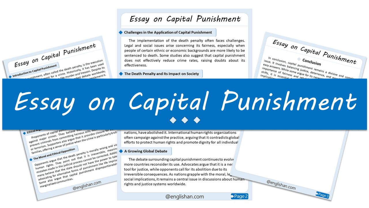 Capital Punishment Essay – 10 Lines, 250 Words, and 500 Words