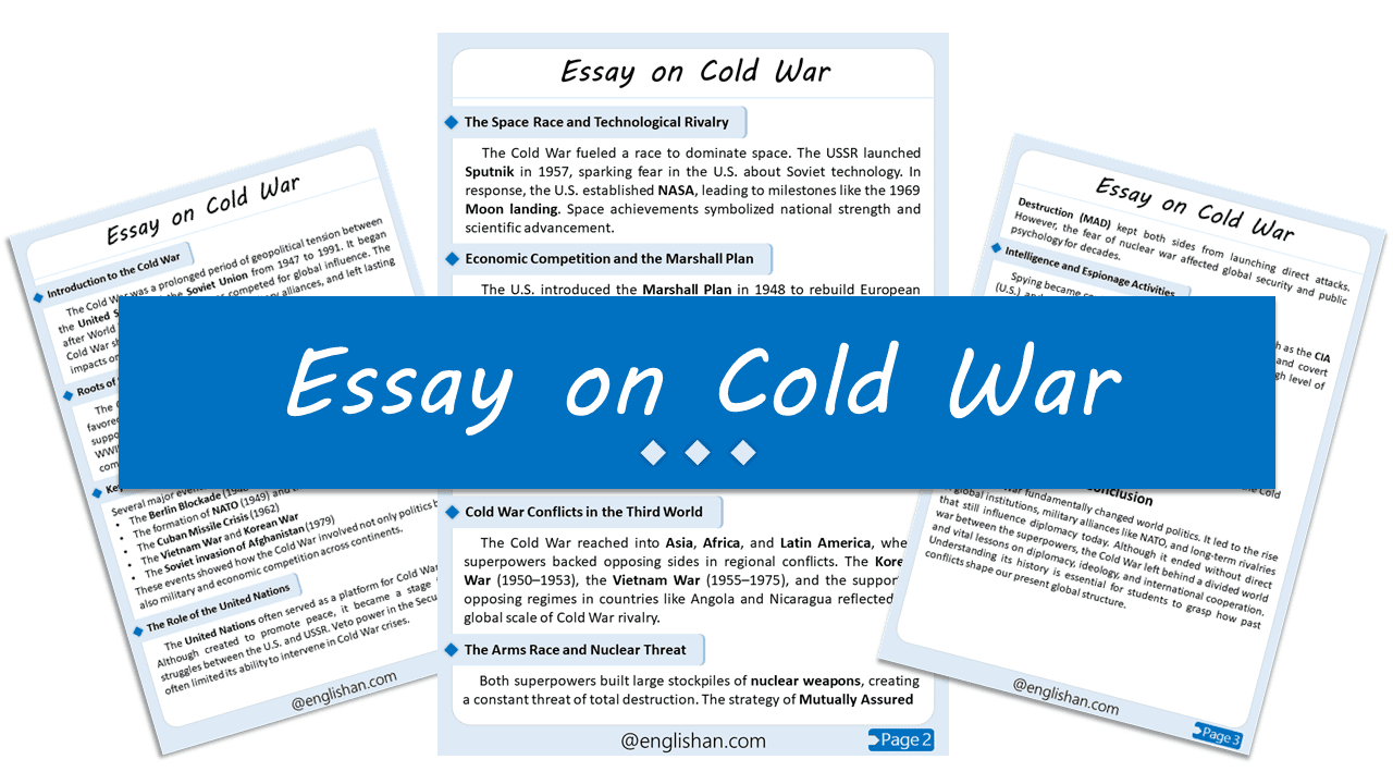 Cold War Essay – 10 Lines, 250 Words, and 500 Words