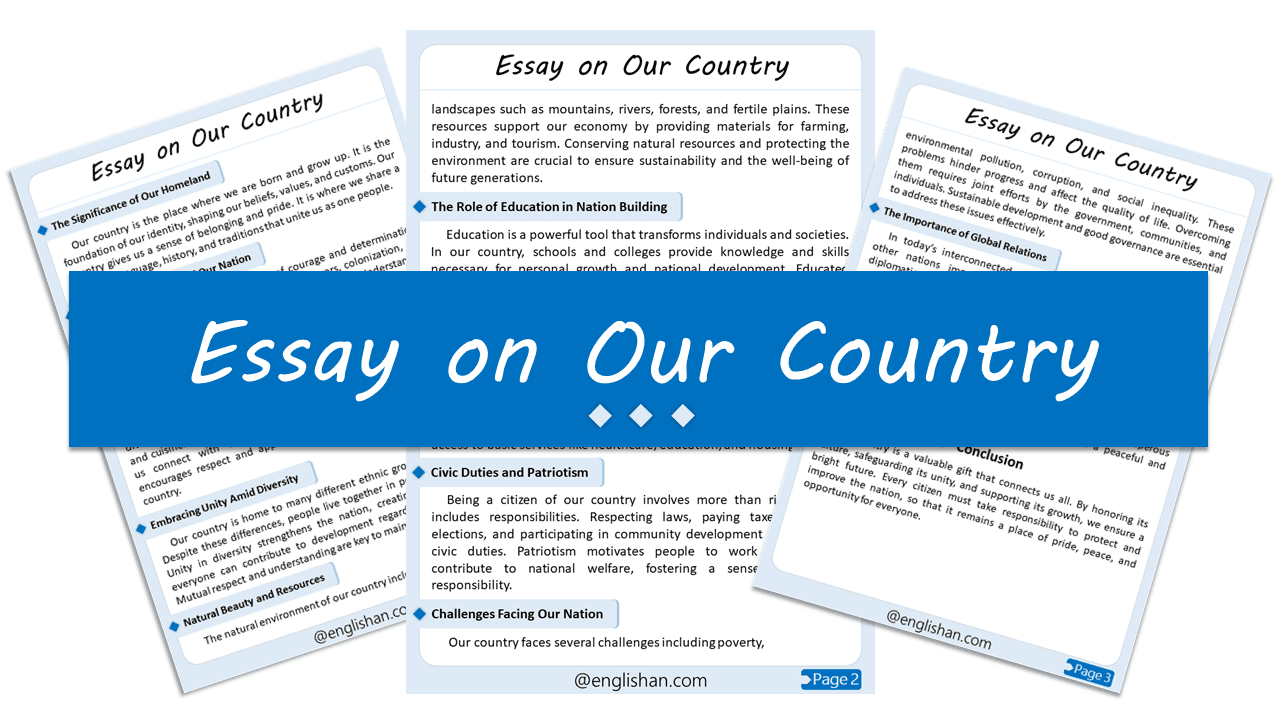 Our Country Essay – 10 Lines, 250 Words, and 500 Words