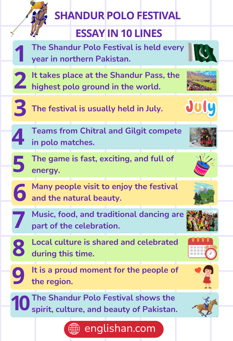 Shandur Polo Festival Essay – 10 Lines, and 500 Words