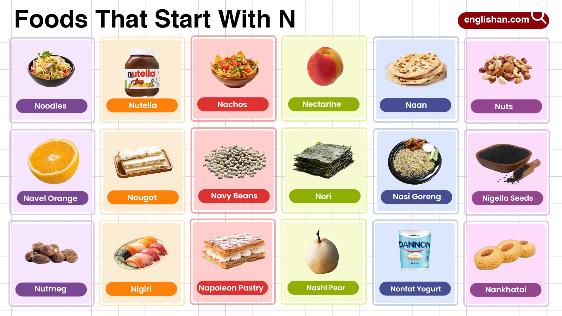 105 Foods That Start With N with Their Names and Pictures