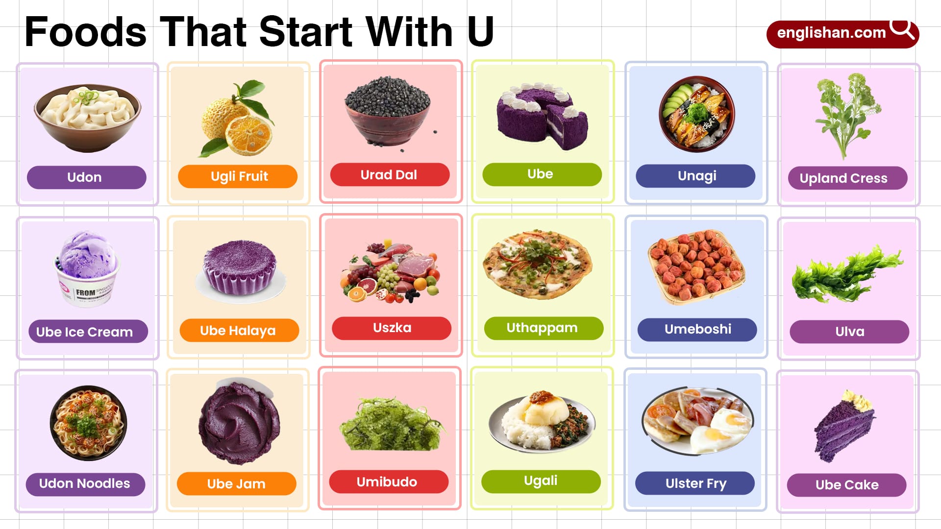 Foods That Start With U In English With Pictures