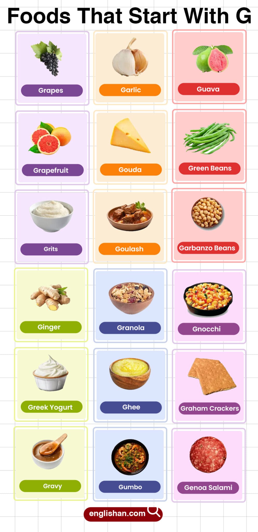 65 Foods That Start With G With Names and Pictures