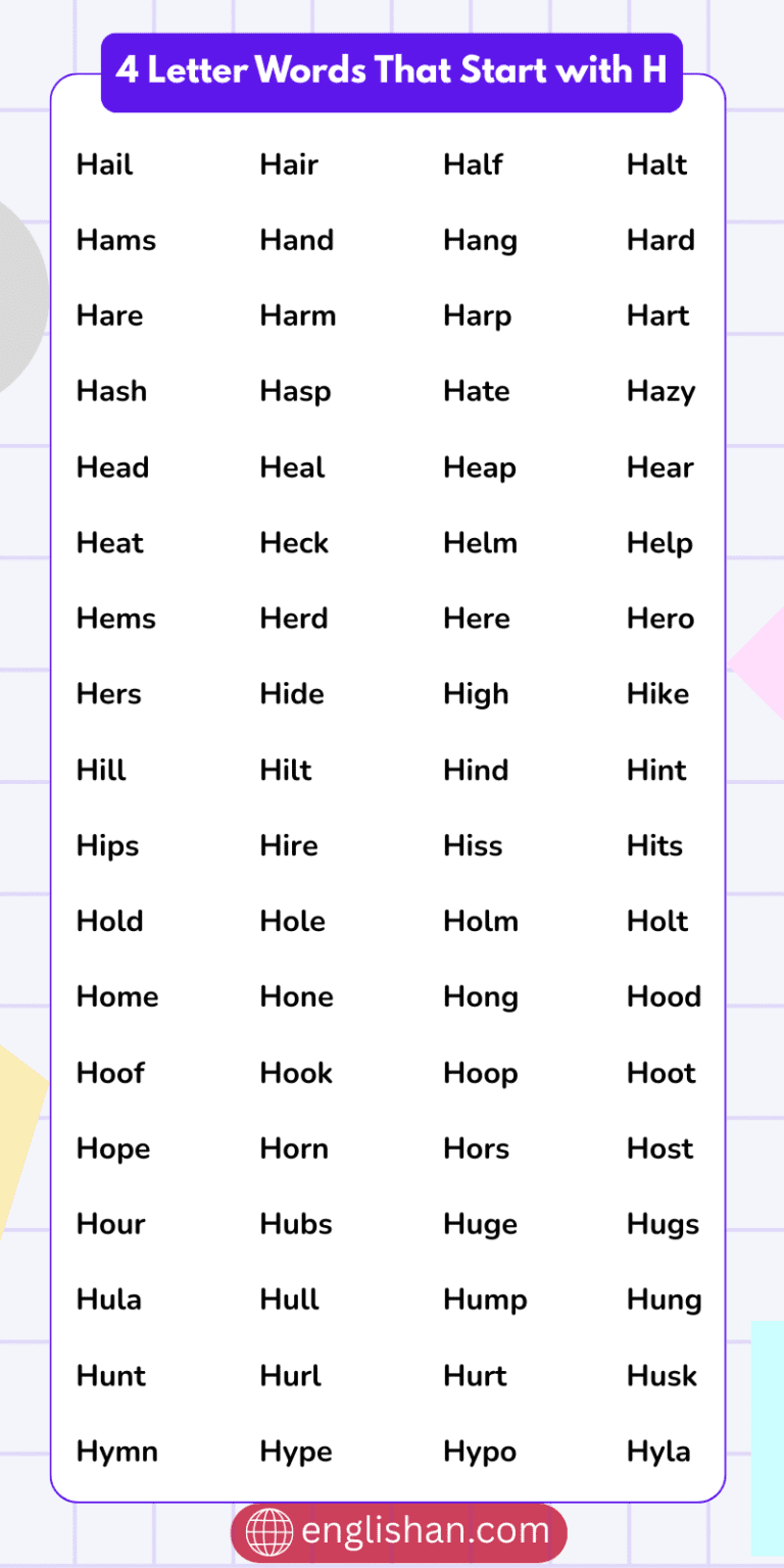 4 Letter Words That Start with H – Complete List of 200+ Words