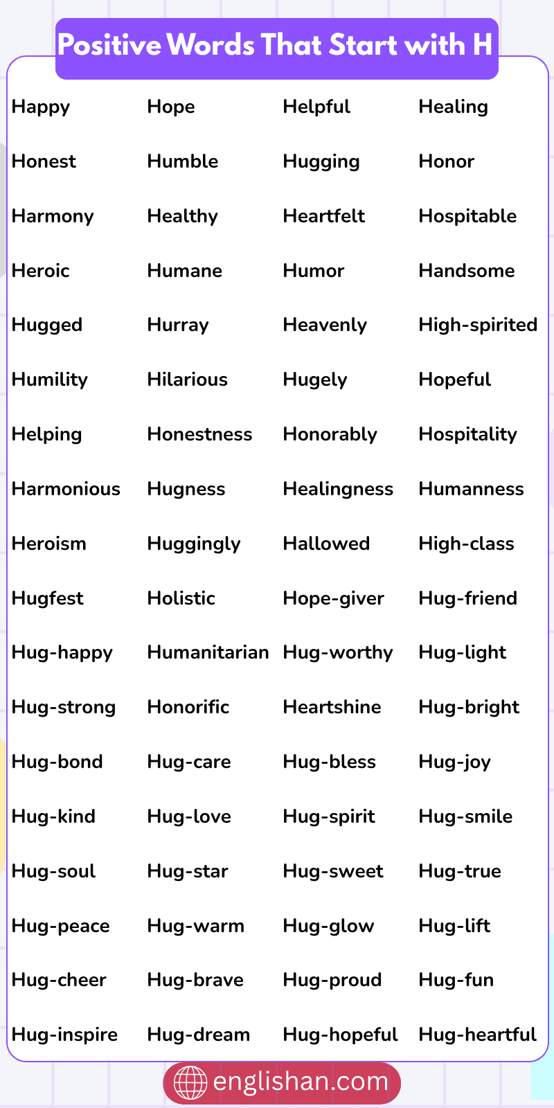250+ Positive Words That Start with H (Adjectives & Traits List)