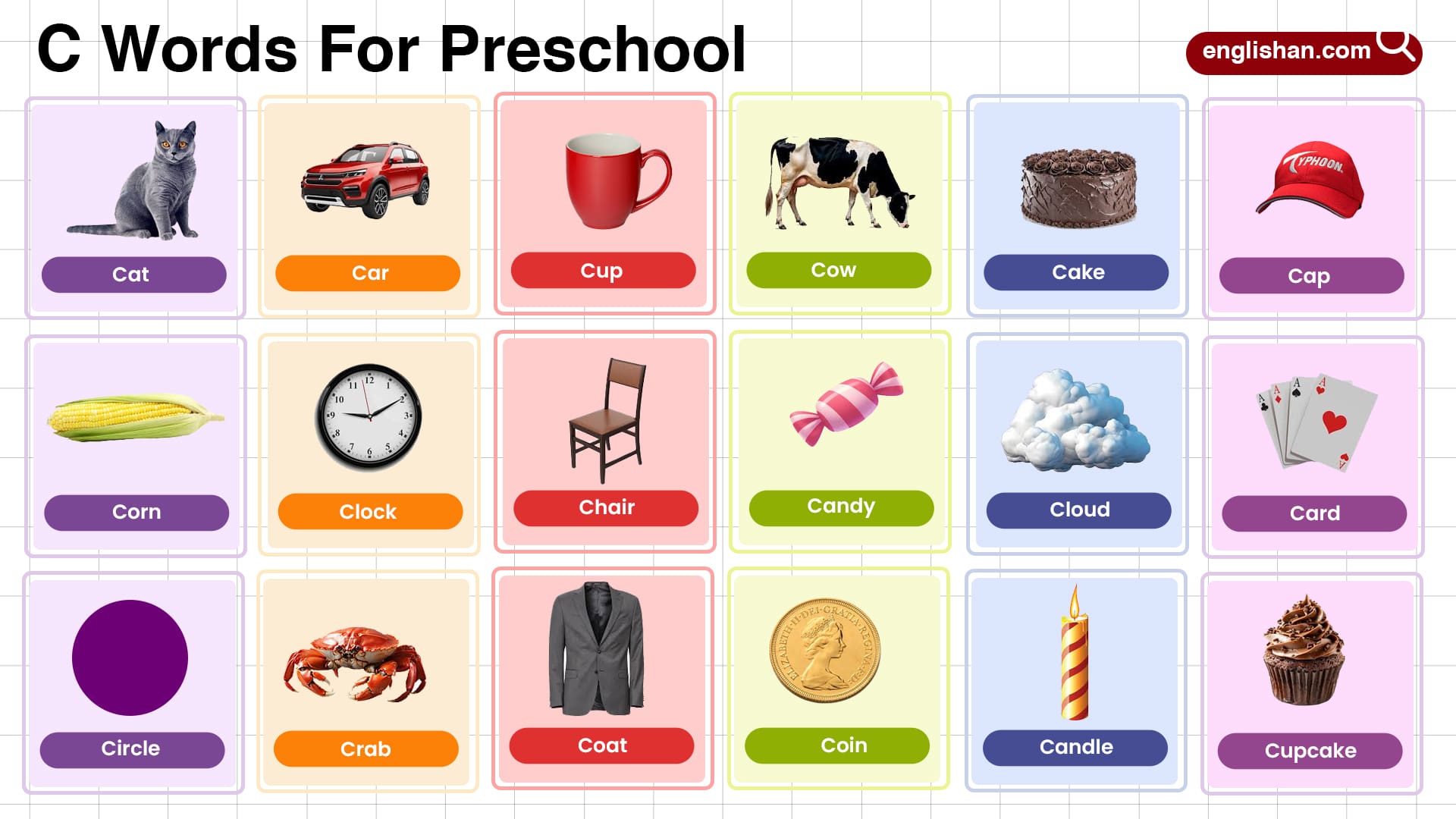 65 Preschool Words That Start With C in English Vocabulary