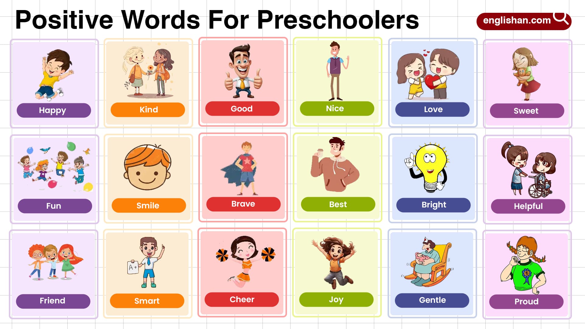 35 Positive Words for Preschoolers | Joy and Kindness