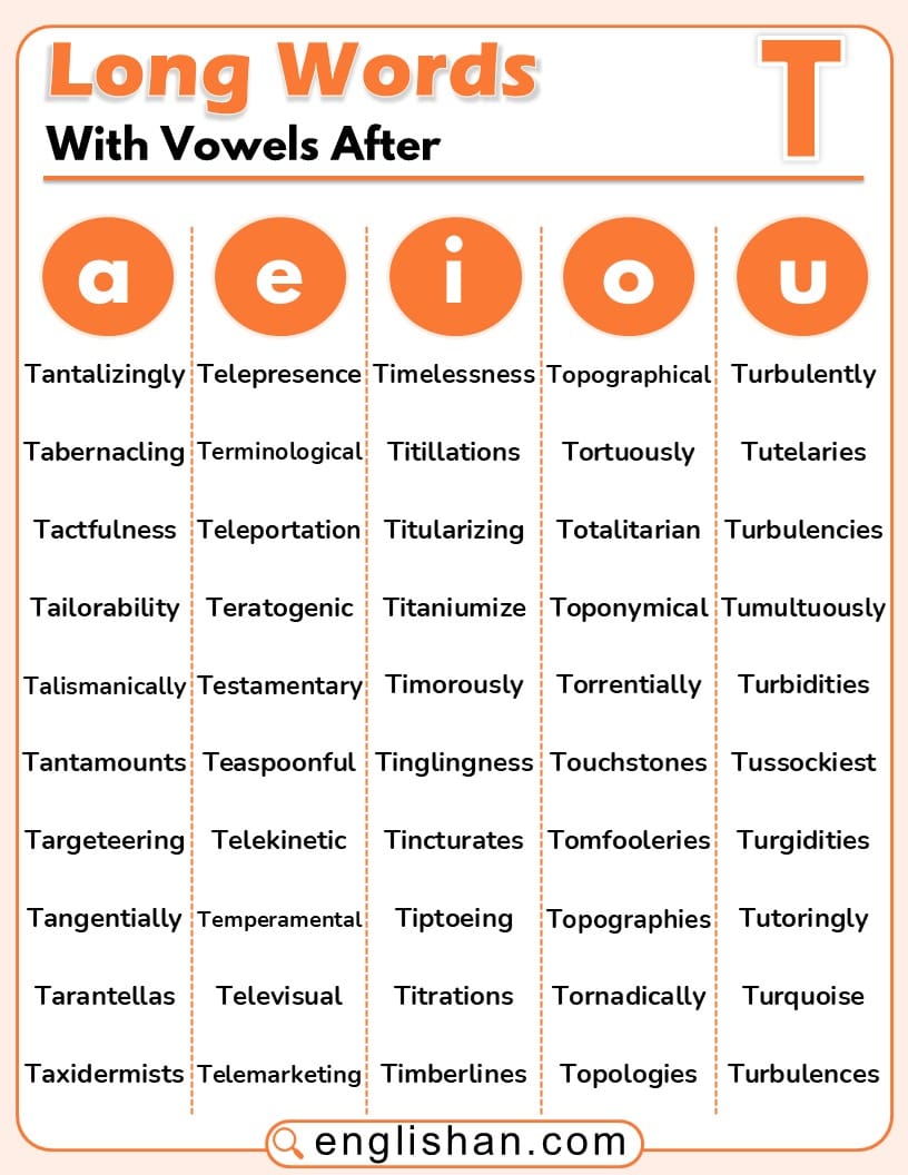 Long Words That Start With T – Complete Vocabulary List