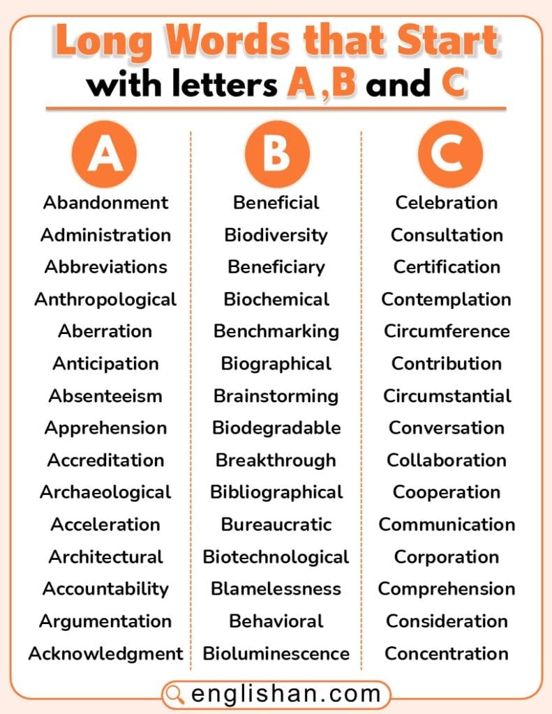 Giant List Of Words