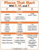 Places That Start With A to Z: Cities, Countries, and Locations