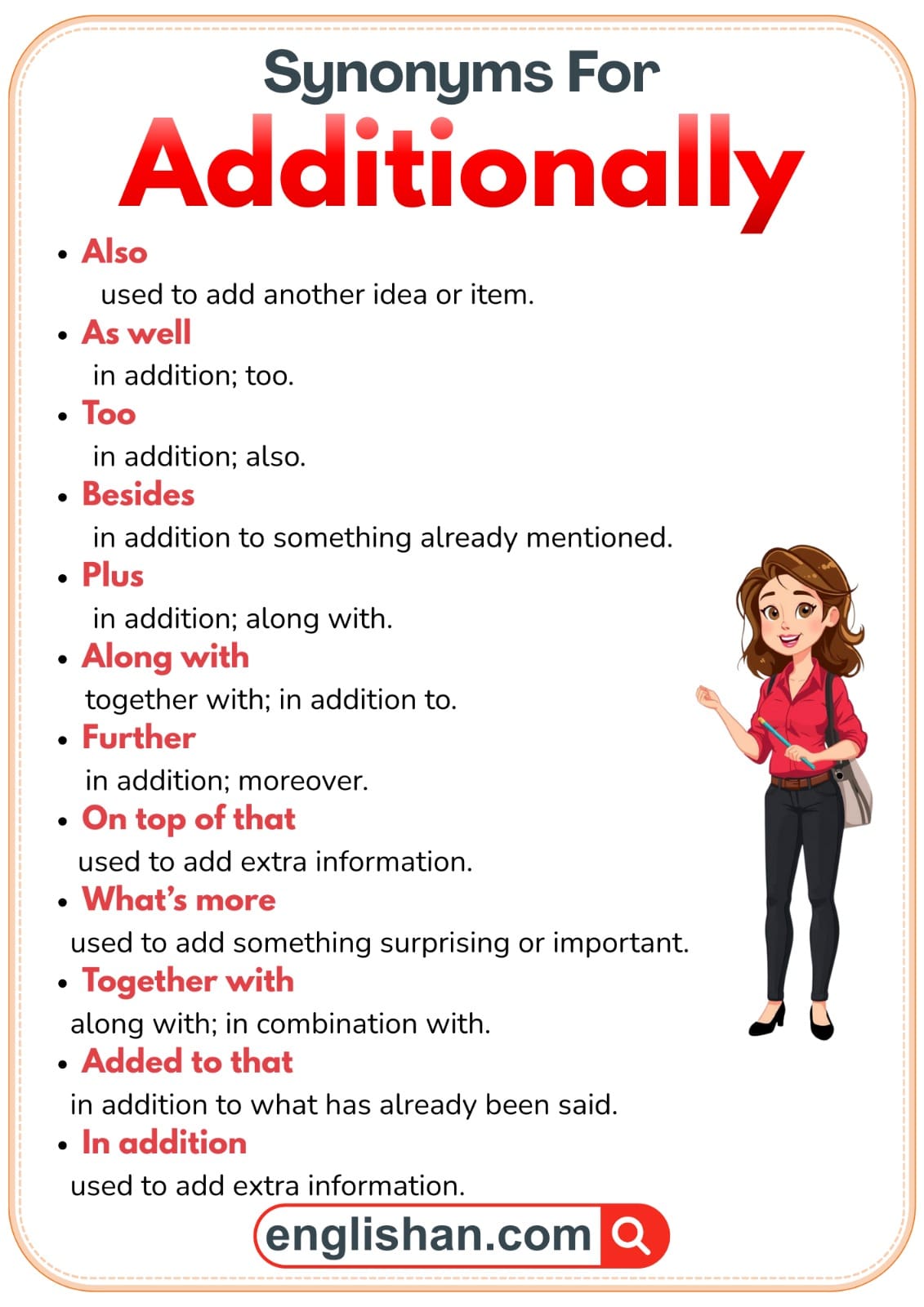 Synonyms for Additionally: 30+ Simple and Advanced Alternatives
