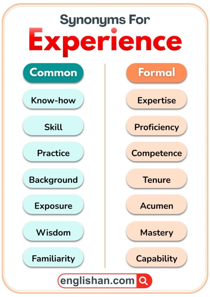 Synonyms for Experience: 100+ Useful Words With Examples