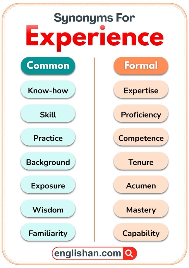 Synonyms for Experience: 100+ Useful Words With Examples