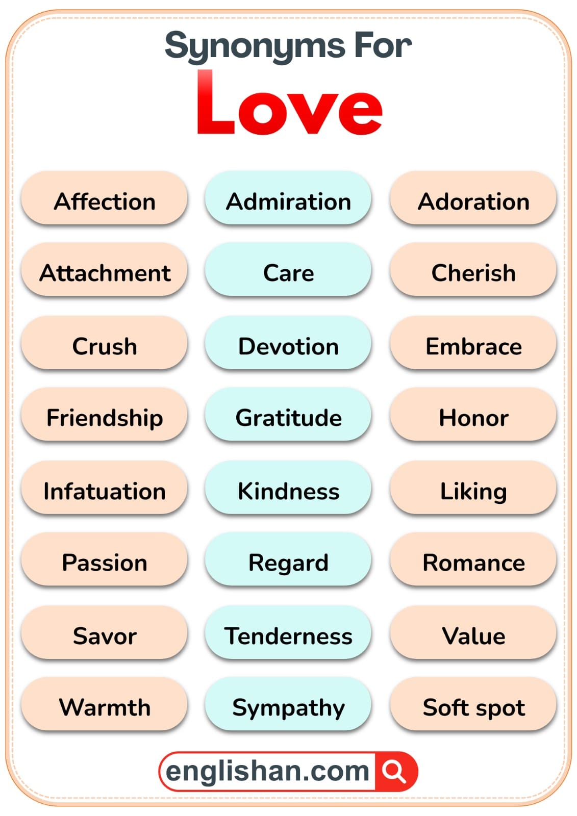 100+ Synonyms for Love with Meanings and Examples