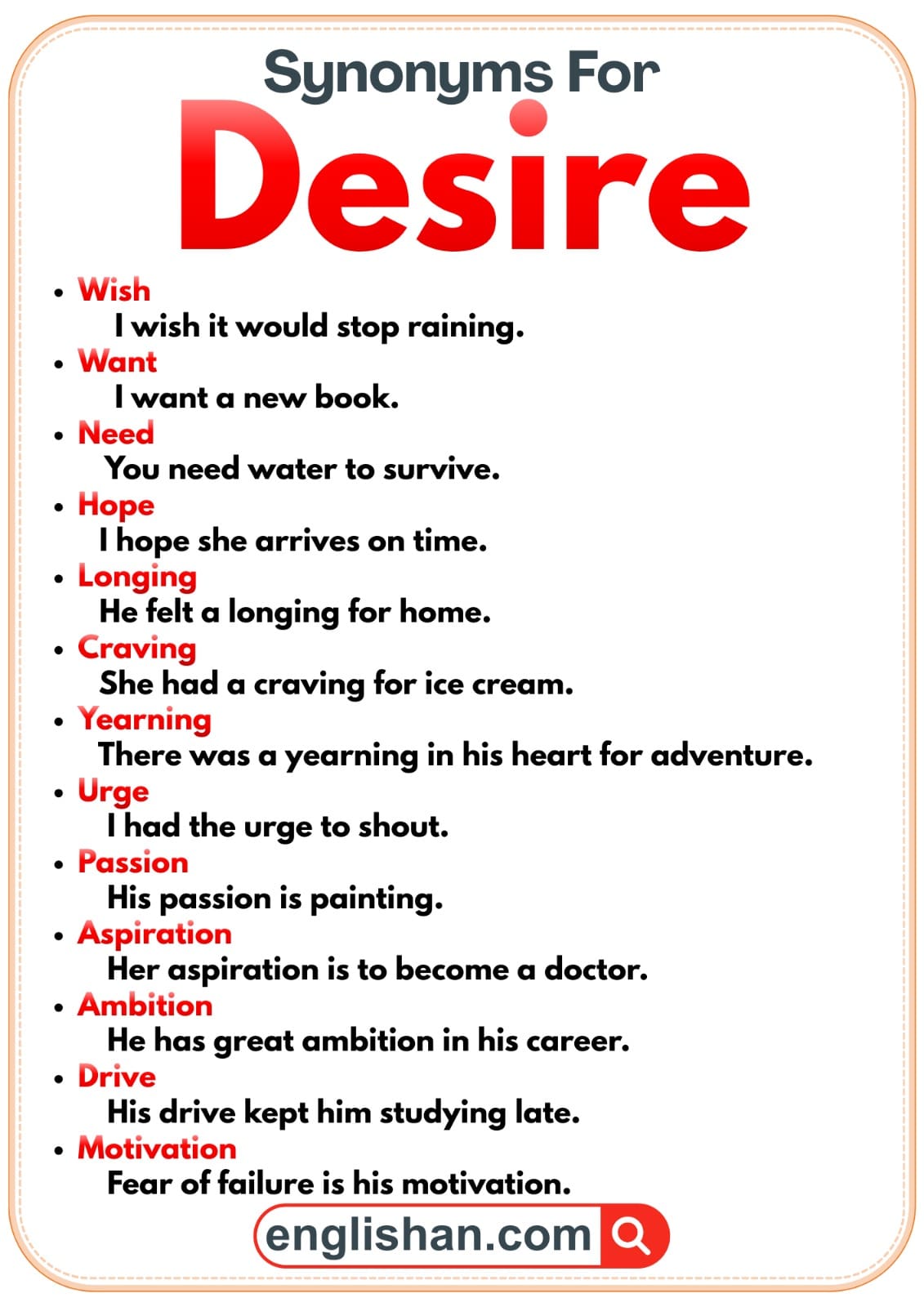 165+ Synonyms for Desire with Meanings and Examples
