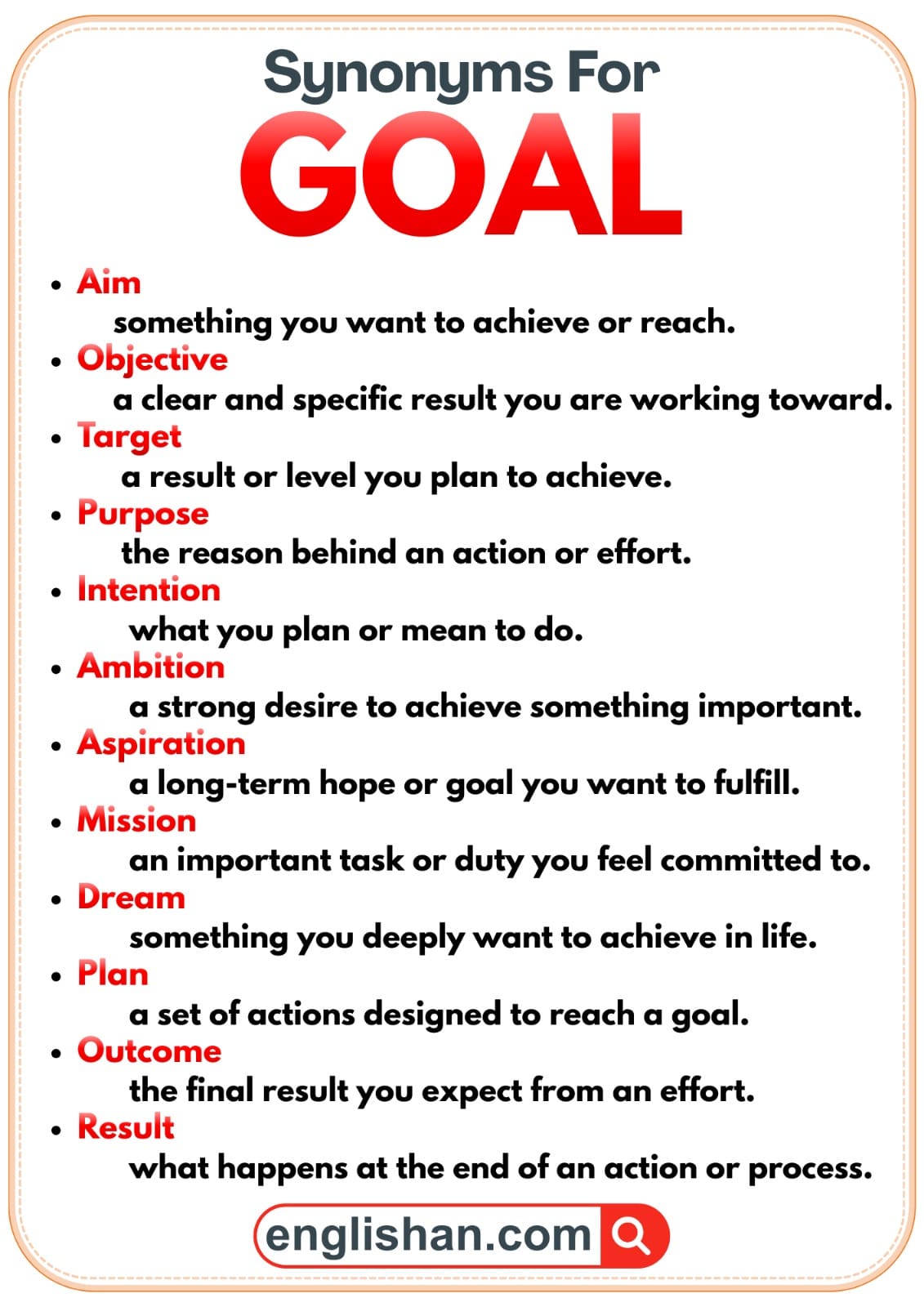 150+ Synonyms for Goal ( Examples and Correct Use )