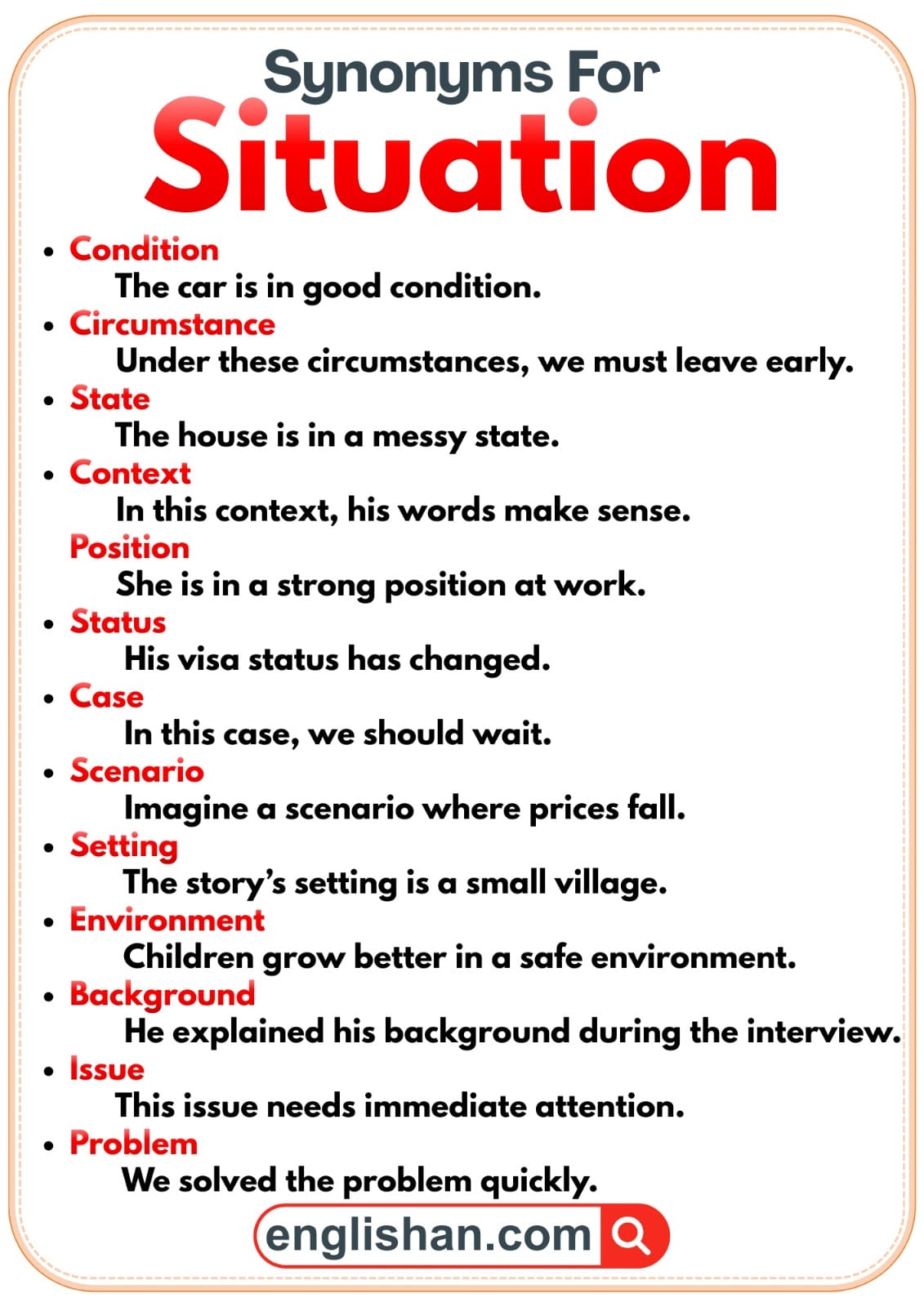 140+ Synonyms for Situation with Meanings and Examples
