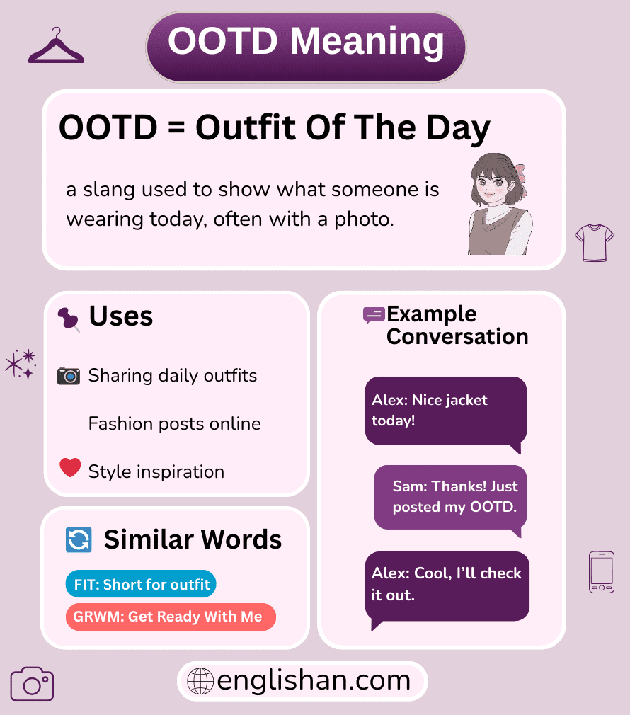 What Does OOTD Mean? Origin, Use, Example Conversation