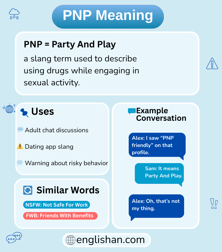 What Does PNP Mean? Origin, Use, Example Conversation